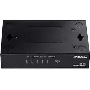 TRENDnet 5-Port Gigabit Desktop Switch, TEG-S51, 5 x Gigabit RJ-45 Ports, Ethernet Splitter, 10Gbps Switching Capacity, Fanless Design, Metal Enclosure, Lifetime Protection, Black
