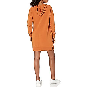 The Drop Women's Iona Long-Sleeve Hooded Mini Sweatshirt Dress, Adobe, 2X, Plus Size