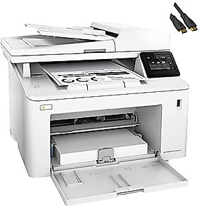 HP Laserjet Pro MFP M227fdw All-in-One Wireless NFC Ethernet Monochrome Laser Printer, W - Print Scan Copy Fax - 30 ppm, 1200x1200 dpi, Auto 2-Sided Printing, 35-Sheet ADF - White