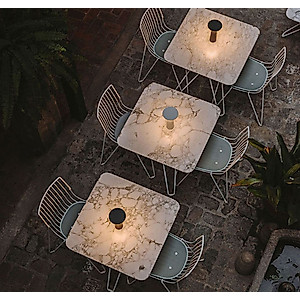 MODIRNATION 'Mona' Modern Table Lamp, Partable Wireless LED Light, Dimming Touch Control Switch, 360 Adjustable, USB Rechargeable, Study Reading Desk Lamp for Home and Office (Black)