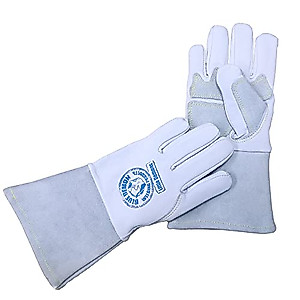 Blue Demon Little Demons kids welding gloves, XX Small, White