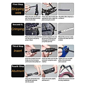 WBGADAM 12AWG Solar Panel Extension Cable 5FT/1.5M 4mm² with Female and Male Connector Solar Panel Cable for Solar Panels Solar Controllers (5 Feet Red + 5 Feet Black)