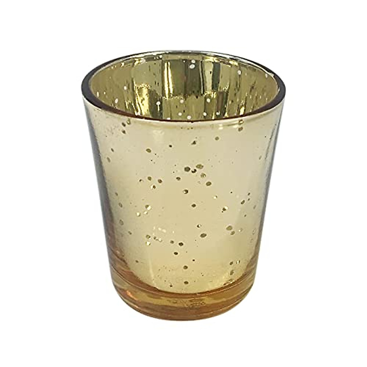 Hosley Set of 6 Metallic/Antique Finish Glass Candle Tealight Holders. Ideal Gift for Wedding Bridal Party Reiki LED Votive Tea Light Gardens O4 (Antique Silver)