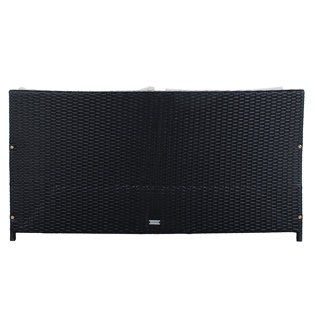 Safavieh PAT7500A Outdoor Collection Cadeo Black and White Cushion Daybed