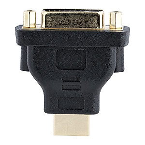 StarTech.com HDMI Male to DVI Female - HDMI to DVI-D Adapter - Bi-Directional - DVI to HDMI (HDMIDVIMF), Black