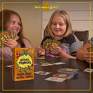 McKenna Games Royal Turmoil – New Wildly Fun Card Game for Kids 8-12, for Kids and Adults, Family Game and Learning Game for Family Night with Fast Setup and Fun Play