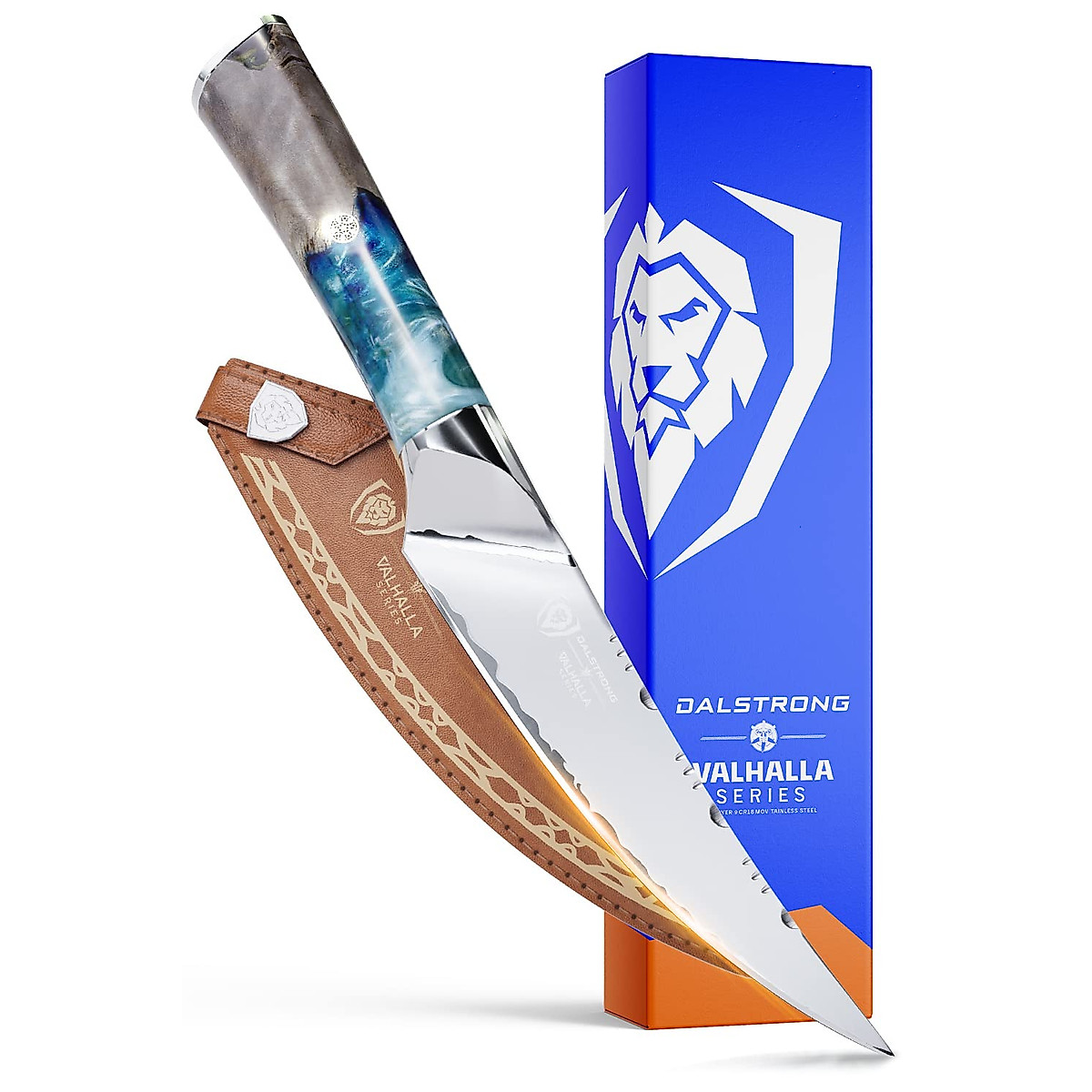 Dalstrong Valhalla Series Fillet Knife 6.5" Bundled with Chef Knife 8" - w/Leather Sheath