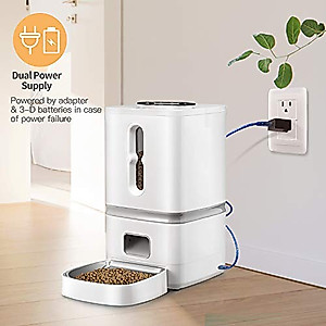 Automatic Cat Feeder, Automatic Pet Feeder Dry Food 7L, Portion Control 1-4 Meals per Day & 10s Voice Recorder for Small and Medium Pets