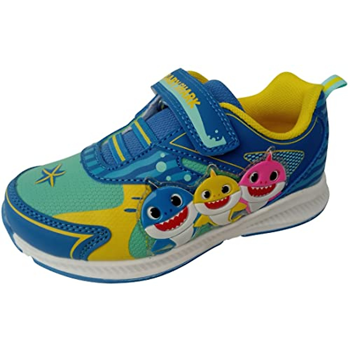 JOSMO Baby Shark Sneaker (Toddler/Little Kid) Blue/Yellow 9 Toddler M