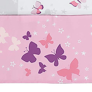 Bedtime Originals 3 Piece Crib Bedding Set, Butterfly Kisses, Multicolor