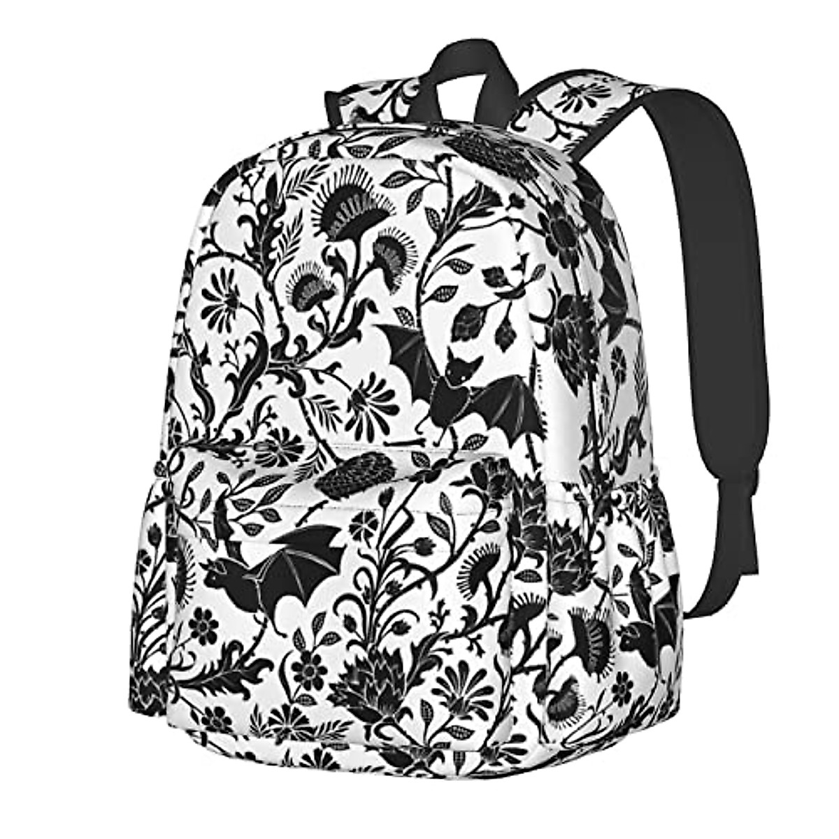 Qwalnely Goth Backpack for School, Durable Waterproof Gothic Bat Backpacks Laptop for Teens College Adult Women Girl, Men Boy Halloween Stuff Gifts