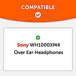 WC Wicked Cushions Extra Thick Earpads for Sony WH1000XM4 Headphones - Soft PU Leather Cushions, Luxurious Noise Isolating Memory Foam, Added Thickness Without Disabling On/Off Sensor | Black