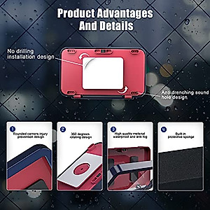 Enlanda Shower Phone Holder Waterproof Anti-Fog Touch Screen 360° Rotation Wall Mount Phone Holder Phone Case No Drilling Design for Shower Bathroom Mirror Bathtub (White)