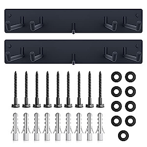The Ultimate Garden Tool Organizer Racks For Wall Mount - Easy To Install Set of 2 Yard Tool Holders For Safe & Simple Garage/Shed Organization - Durable Utility Hangers For Shovels, Rakes & More