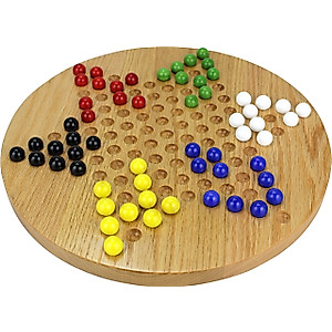 Oak Chinese Checkers - Made in USA