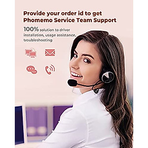 Phomemo Label Printer - M110 Thermal Label Printer, Upgraded Bluetooth Portable Label Maker for Product, Address, Small Business, Sticker, Home, DIY for Phone/Tablet/PC/Mac, with 100 Labels, Baby Pink