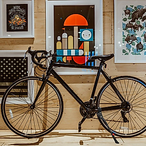 VICASKY Foot Support Adjustable Stand Wall Rack Hooks Mountain Bike Kickstand Road Bike Kickstand Motorcycle Adjustable Kickstand Cycling Foot Frame Aluminum Alloy Storage Rack Heavy Child