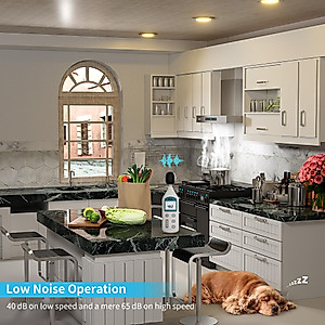 IKTCH 30"Wall Mount Range Hood, 900 CFM Ducted Range Hood with 4 Speed Fan, Durable Stainless Steel Range Hood 30 inch with Gesture Sensing & Touch Control IKP01-30