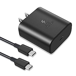 45W Fast Wall Charger USB-C Charging Cable Cord Fit for Samsung Galaxy Tab S8, S8+, S7, S7+, S7 FE, S6, S6 Lite, S5e, S4, S3; Tab A 10.1" 8.0" 8.4", Tab A7 10.4", Tab A7 Lite 8.7", Tab A8 10.5"
