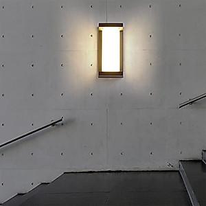 FITORON Outdoor &Indoor Wall Sconce IP65 Waterproof LED Wall Lighting Fixture Black Exterior Waterproof Porch Aluminum Wall Mounted Sconces