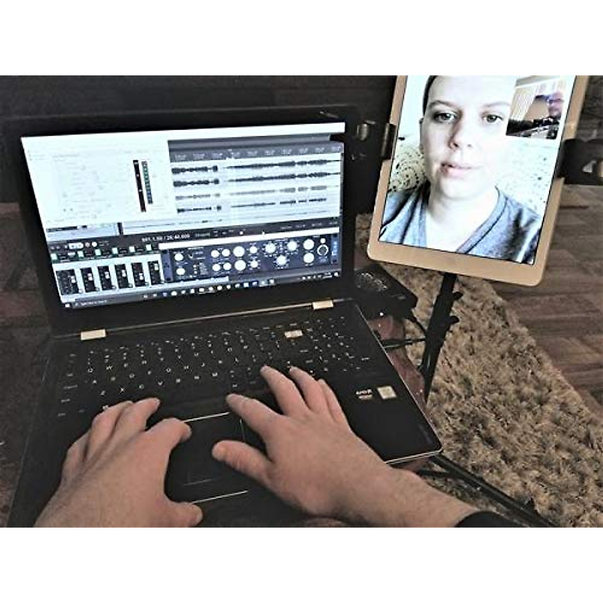 AirTurn TechAssist (Includes Universal Tablet Holder and Portable Stand for Home Office, Online Learning, and Kids Playtime)