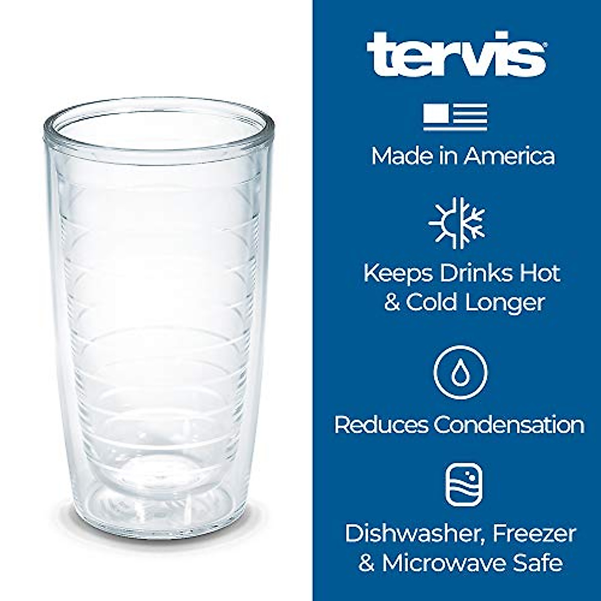 Tervis Made in USA Double Walled NHL Washington Capitals Insulated Tumbler Cup Keeps Drinks Cold & Hot, 16oz, Primary Logo