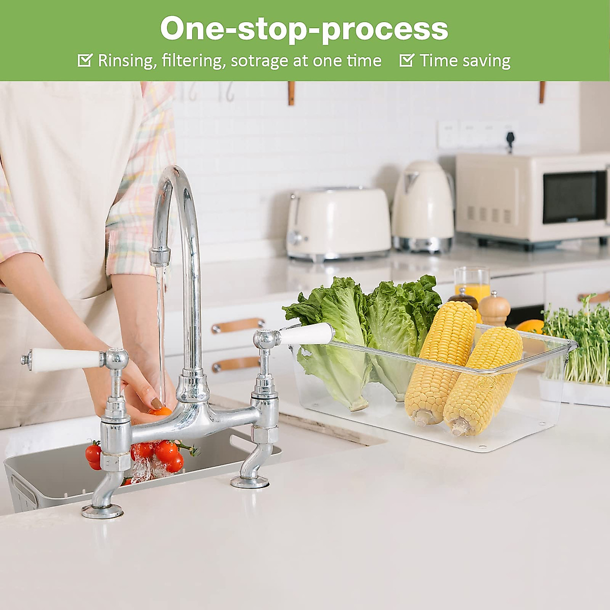 Puricon 2 Pack Can Drink Dispenser Organizer for Refrigerator Bundle with 2 Pack Fresh Food Containers for Fridge, Kitchen Fruit Storage Accessories Vegetable Keeper Produce Saver