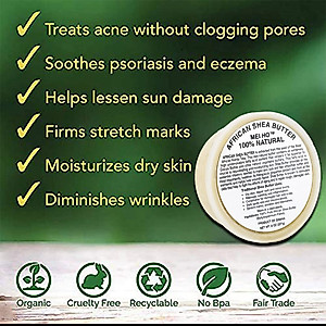 MEI HO Raw Unrefined African Shea Butter Ivory/White Premium Quality - Body Butter- Soft and Creamy Texture 8 oz. 100% Natural, Easy to Apply. Great Moisturizer For Dry and Cracked Skin.