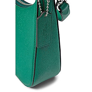 Coach Hobo Crossbody in Cross Grain Leather Green One Size