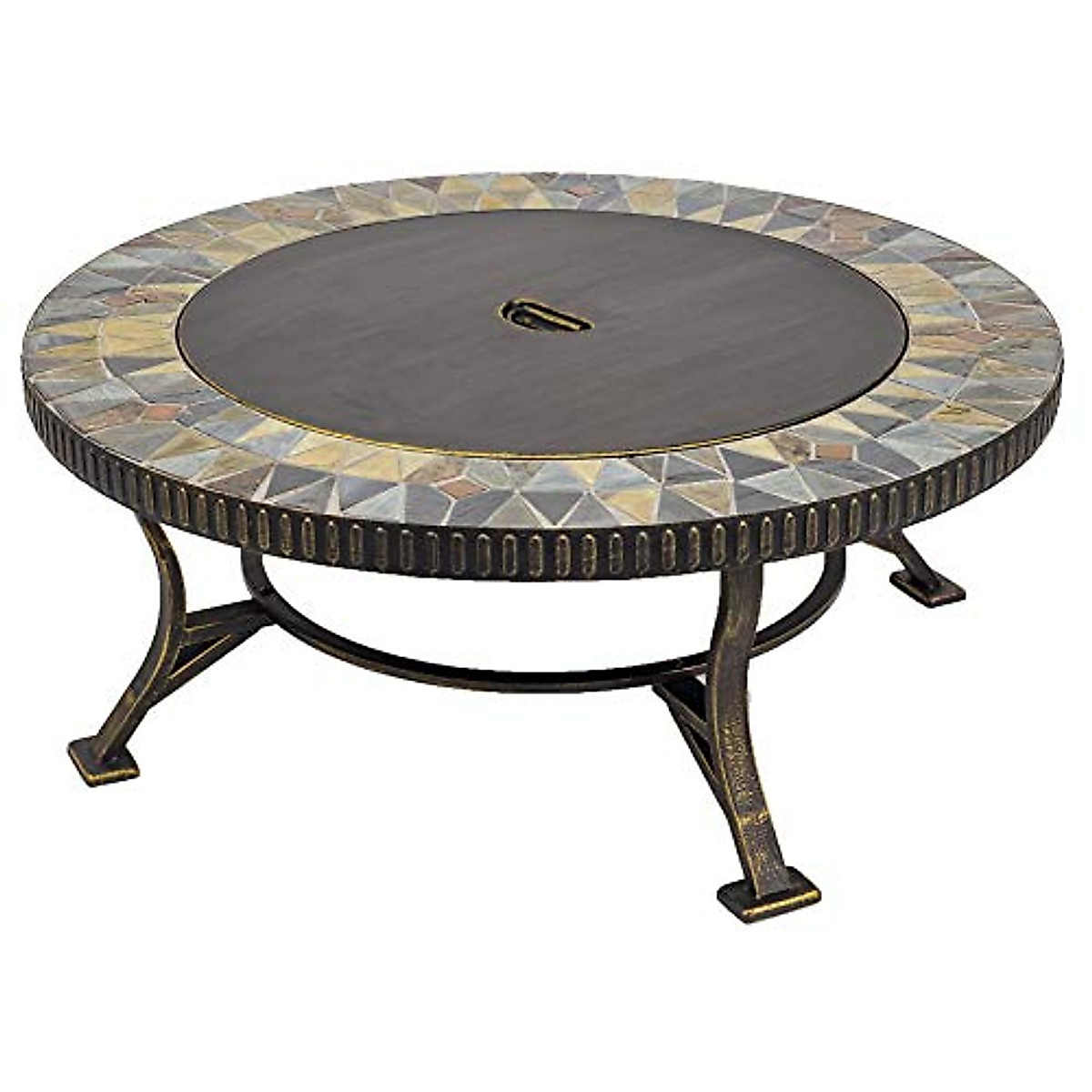Pleasant Hearth GHP Group OFW088RC fire Pit, Rubbed Gold