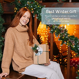 Handepo 48 Pack Winter Scarves Warm Winter Tassel Scarf Bulk Wrap Long Shawl Scarf for Women and Men Unisex (Retro Colors)