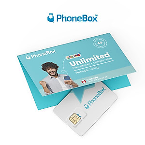 PhoneBox Canada Monthly SIM Card with International Calls! | Choose from 15GB, 30GB, or 50GB | No Contracts! Affordable Plans! Talk, Text, Data