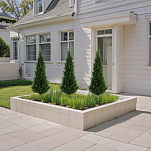 Artificial Topiary Cedar Trees Faux Pine Shrubs UV Resistant Artificial Bushes Artificial Plants for Indoor Outdoor Garden,3 Feet-2 Pack