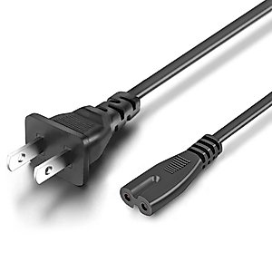 URWOOW AC Power Cord Compatible for XboxOne S, XboxOne X, XboxSeries X/S, Sony PS5 / PS4 / PS3 PlayStation 4 Slim, PSP, PSV Supply Cable Replacement 3 Feet (2pack)