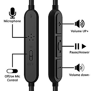 GEEKRIA Audio Cable with Mic Compatible with Sony WH-CH520 WH-CH720N WH-910N Cable, 3.5mm Replacement Stereo Cord with Inline Microphone and Volume Control (4 ft / 1.2 m)