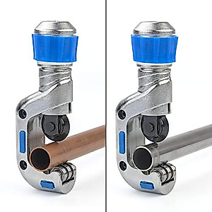 iCrimp Copper Tubing Cutter, 3/16-inch to 1-1/4-inch Tube Cutter, for Stainless Steel, CSST Tubing Cutter with 2 Pack Replacement Blades