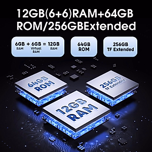 Ulefone Rugged Phones, Armor X13 (12+64GB), 50MP Rear Camera, 24MP Night Vision Camera, Android 13 OS Rugged Smartphone, 6.52” Screen, 6320mAh, NFC, GPS, Package with Exclusive Armor Case- Black