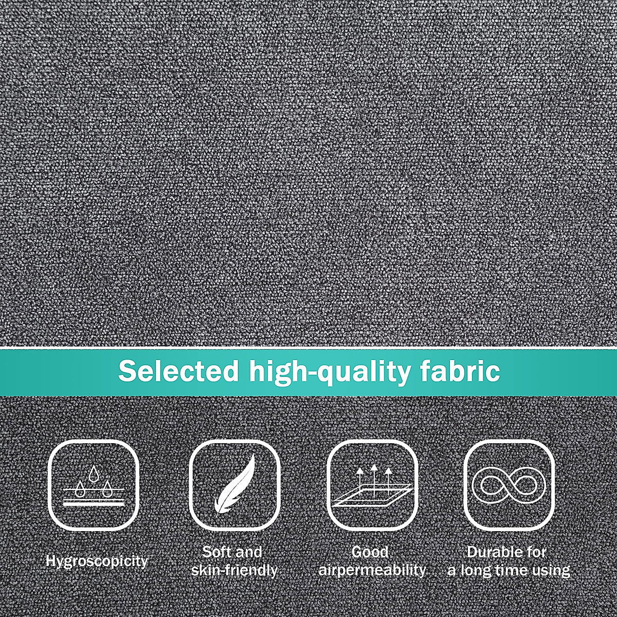 Jintop 91" Modern Upholstered Living Room Sectional Sofa,with 3 Pillows,L Shape Wood Frame Furniture Couch,w/Track Armrests,Cushions and Legs,for Dorm, Apartment,Studio,Office,Grey, Gray