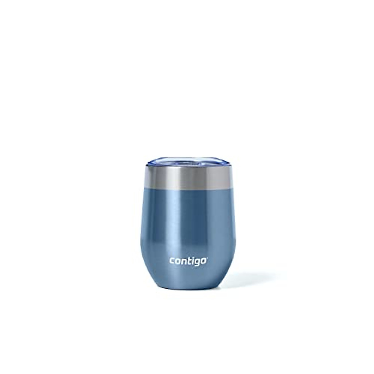 Contigo River North Stainless Steel Wine Tumbler with Spill-Proof Lid, Leak-Proof 12oz Reusable Wine Glass, Dishwasher Safe & Keeps Drinks Hot or Cold for Hours, 2-Pack Dark Ice & Sunbeam Gold