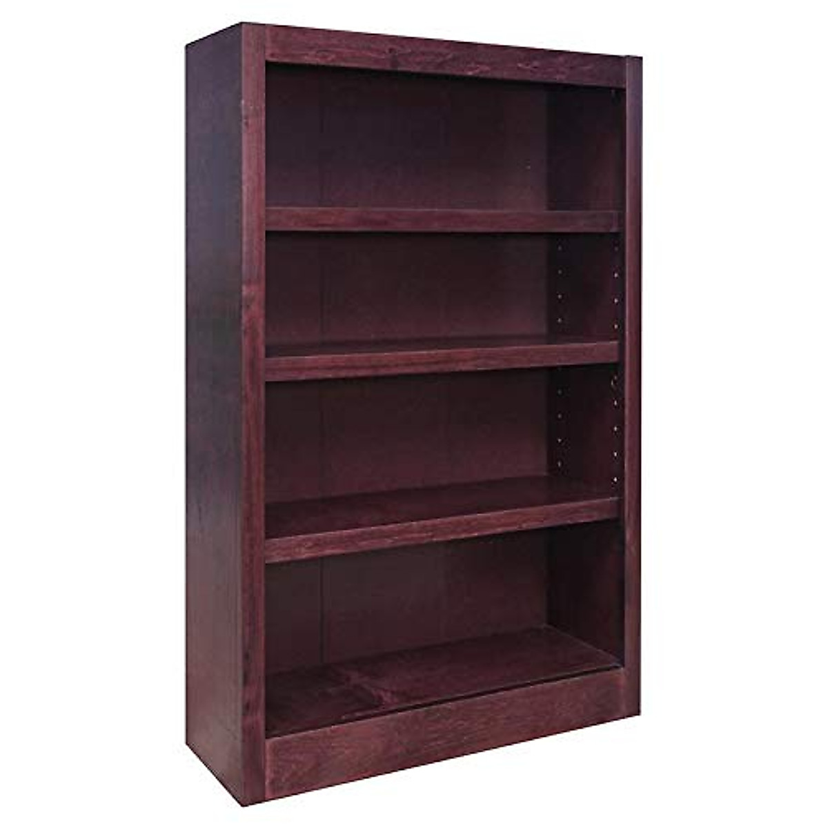 BOWERY HILL Traditional 48" Tall 4-Shelf Wood Bookcase in Cherry