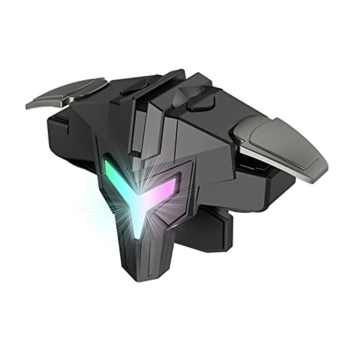 Mobile Gaming Trigger, Physically Mapped Automatic Continuous Click Game Trigger, PUBG Mobile Controller, RGB Light Alloy Button Zero Latency, for PUBG/Fortnite/COD/NEW STATE Mobile Game