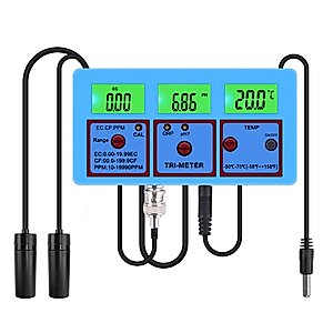 YIFAN Water Quality Tester, 6 in1 Multi-Parameter Water Testing Meter Digital LCD Multi-Function Water Quality Monitor pH/ORP/EC/CF/TDS(PPM) / Temp Analyzer