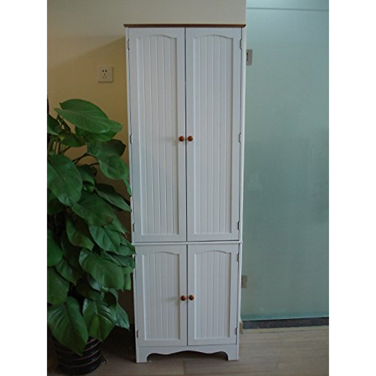 Homecharm-Intl 23.8x11.8X 72.2-Inch Storage Cabinet,White (HC-004)