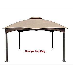 APEX GARDEN Ripstop Canopy Roof Top for The Lowe's Allen Roth 10-ft x 12-ft Gazebo #GF-12S004BTO / GF-12S004B-1 (Ripstop, Beige)