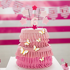 40Pcs Glitter Butterfly Decorations Supplies Golden 3D Butterfly Birthday Cake Toppers Rainbow Cupcake Toppers Butterfly Wall Stickers Room Decorations