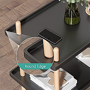 N&V Double Layer Trolly Side Table (Black)