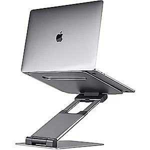Ergonomic Laptop Stand For Desk, Adjustable Height Up To 20", Laptop Riser Computer Stand For Laptop, Portable Laptop Stands, Fits All MacBook, Laptops 10 15 17 Inches, Pulpit Laptop Holder Desk Stand