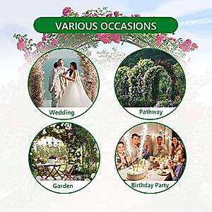 Extra Tall 7.2ft Garden Arch Trellis,11.5ft Wide Rose Archway,Support Trellis Arch Wedding Arch Flower Stand Decor Pergola Arbor,Weather Resistant (Color : White, Size : 31.5" X 9.8" X 78.5")