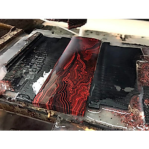 GROWRS 3 piece of G10 knife handle material Damascus pattern DIY knife handle composite material (Color : B+W 120X43X8MM)