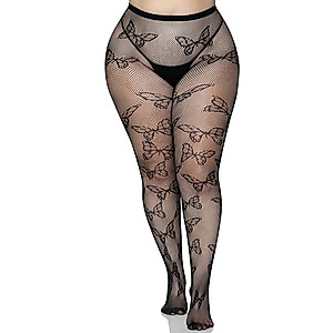 Leg Avenue Women's Butterfly Tights, Butterfly, 1X US
